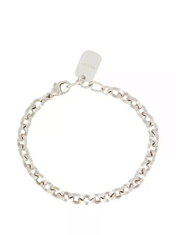 Saint Laurent Logo-plaque Bracelet - Silver