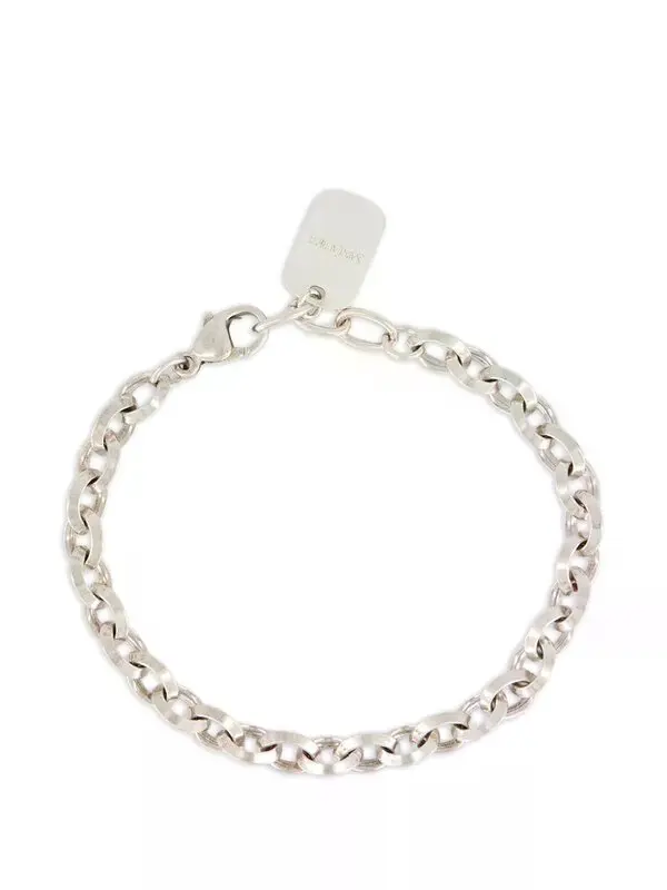 Saint Laurent Logo-plaque Bracelet - Silver