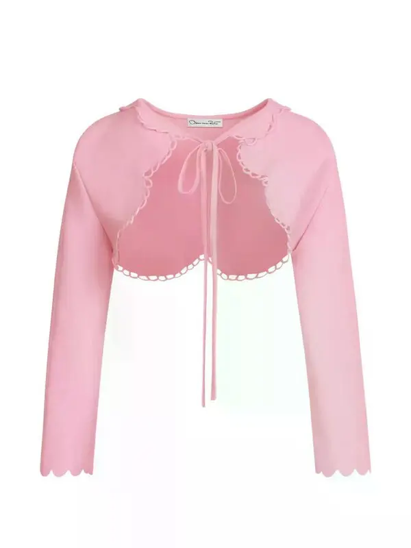 Oscar De La Renta Scallop-trim Cardigan