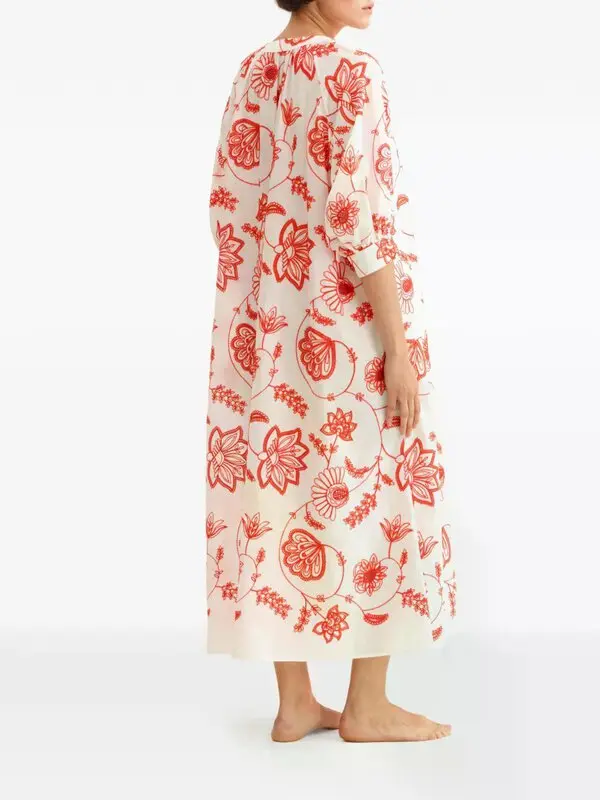 ERES Floral-print Dress - Red