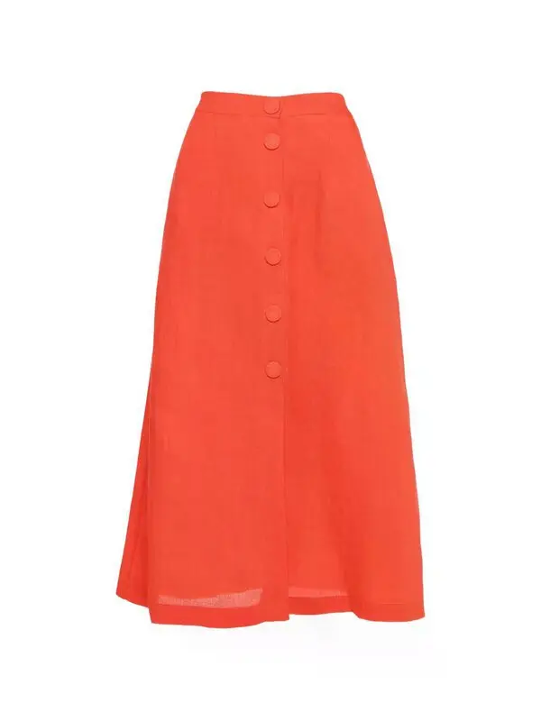 ERES Buttoned Midi Skirt - Red
