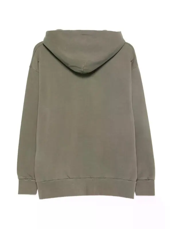 Aries Temple-print Hoodie - Green