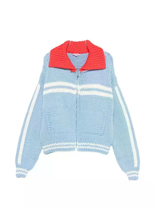 CHARLES JEFFREY Stripe-detail Cardigan - Blue