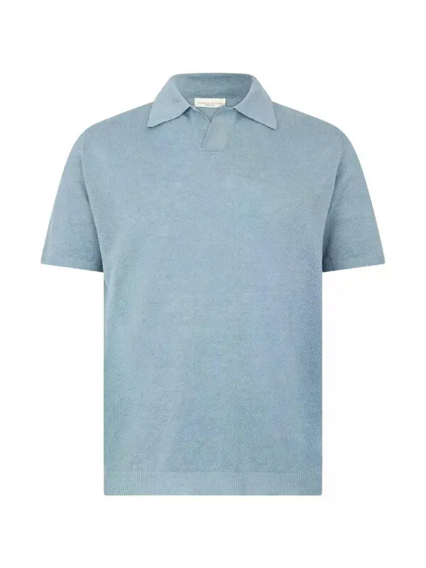 ROBERTO COLLINA Collared Knitted T-shirt
