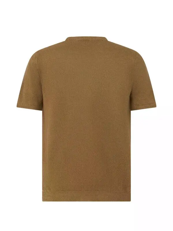 ROBERTO COLLINA Short-sleeve Knitted T-shirt - Brown