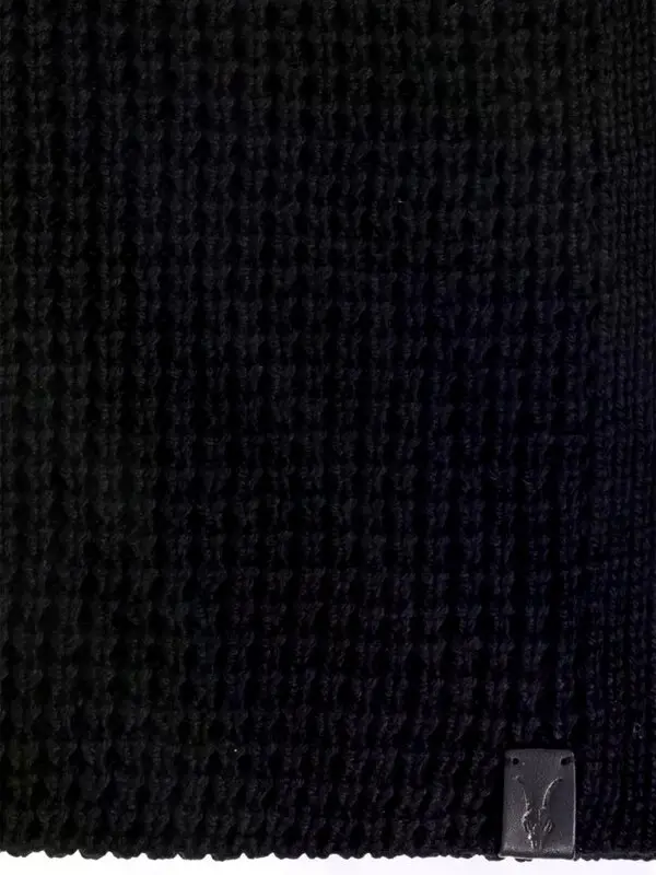 ALLSAINTS Textured Logo-plaque Scarf