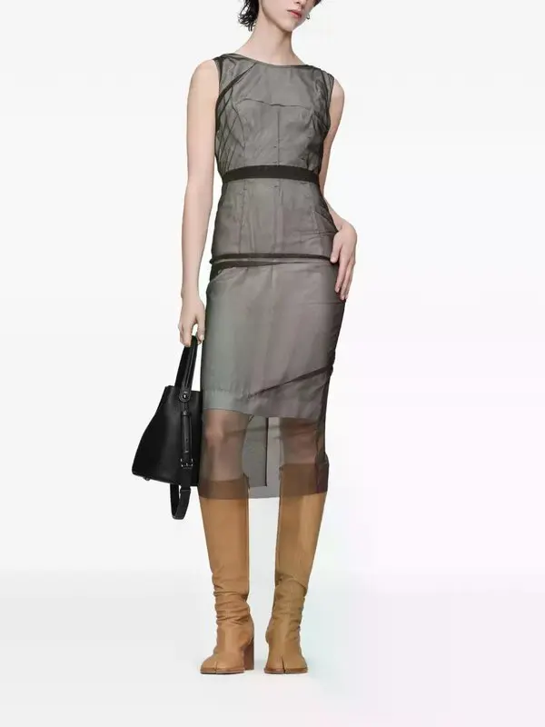 MAISON MARGIELA Sheer Midi Dress - Grey