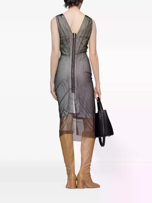 MAISON MARGIELA Sheer Midi Dress - Grey