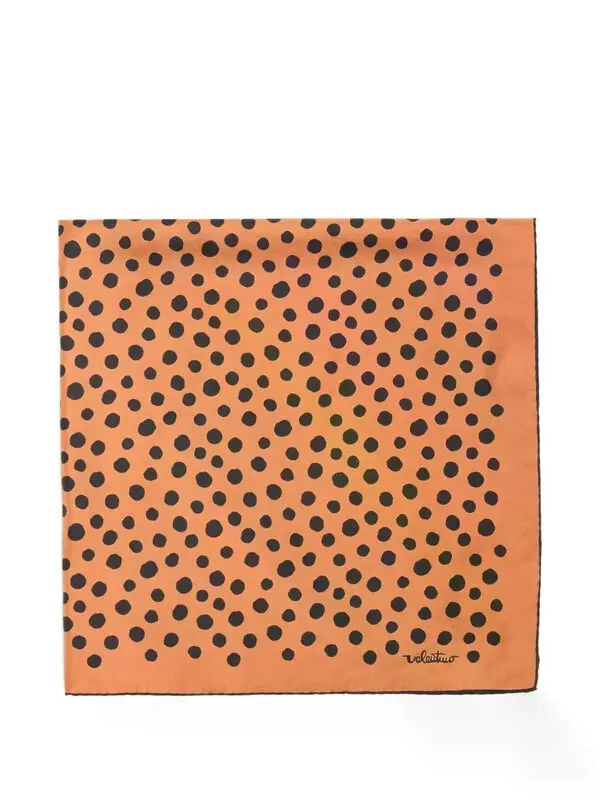 Valentino Garavani Dalmatian Polka-dot Silk Scarf