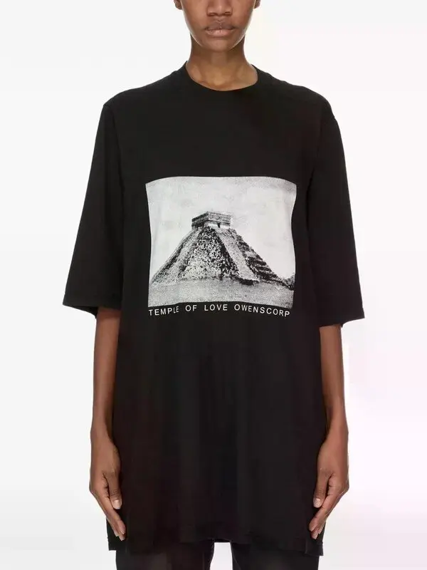 Rick Owens Graphic-print Oversized T-shirt - Black