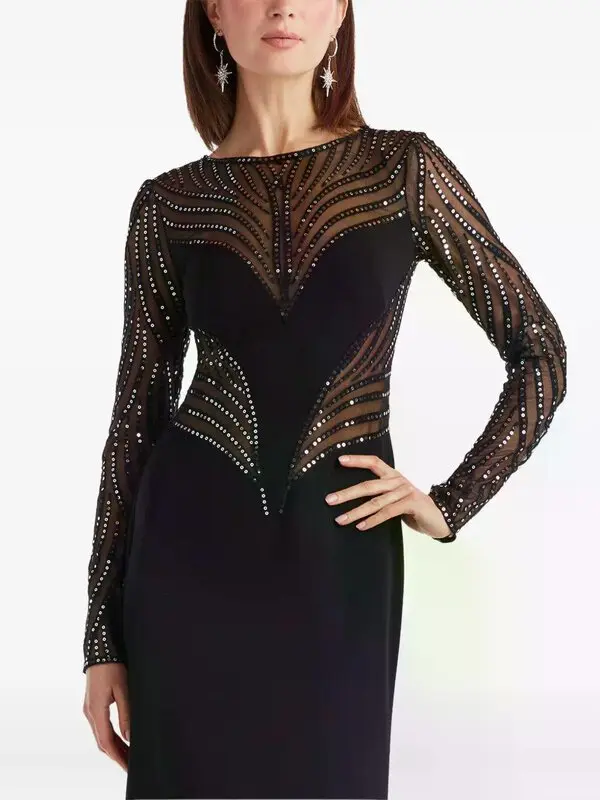Tadashi Shoji Sequin-embellished Maxi Dress - Black