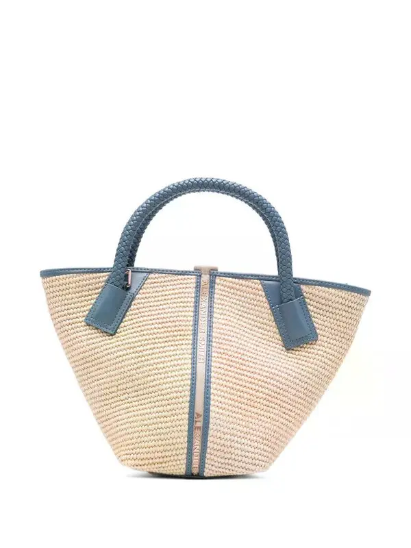 ALEXANDER SMITH Small Lauren Tote Bag With Braided Handle - Neutrals