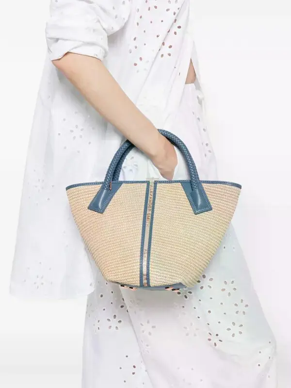 ALEXANDER SMITH Small Lauren Tote Bag With Braided Handle - Neutrals