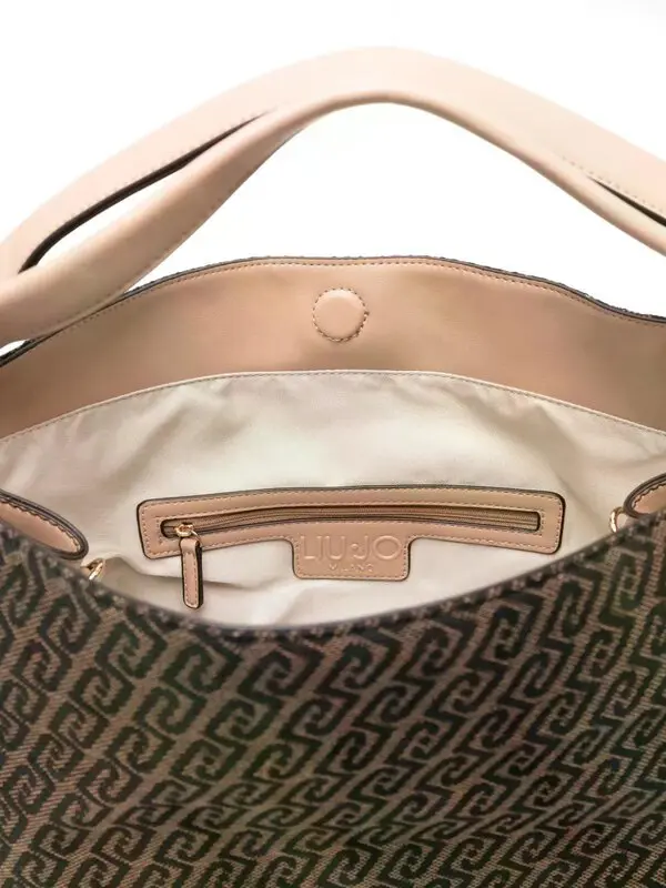 Liu Jo Monogram Patterned Large Tote Bag - Brown
