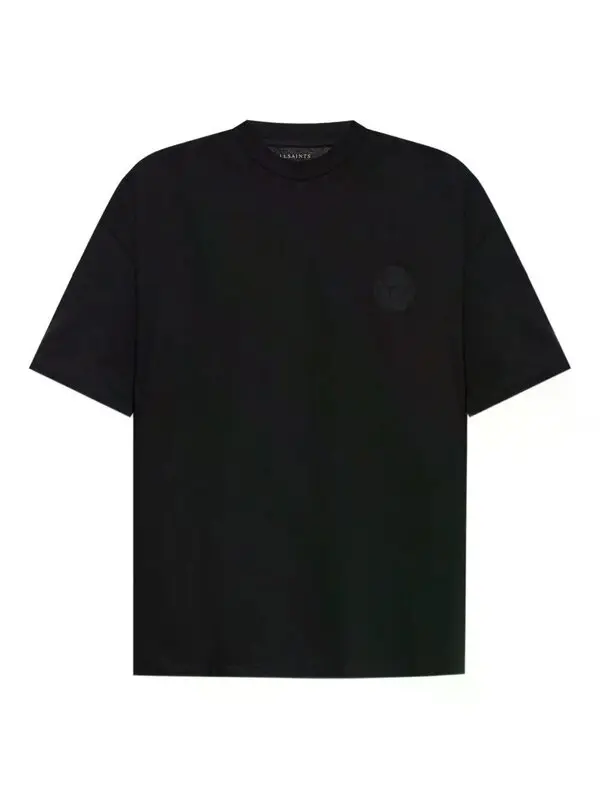 ALLSAINTS Waved Logo-detail Cotton T-shirt - Black