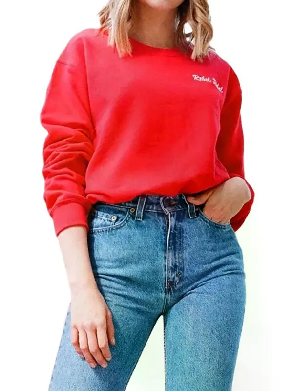 DOUBLE TROUBLE GANG Embroidered Crew-neck Sweatshirt