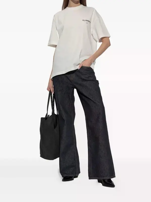 ALLSAINTS Logo Graphic Crew Neck Short Sleeve T-shirt - Neutrals