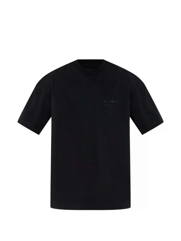 ALLSAINTS Xander Flocked-logo T-shirt - Black