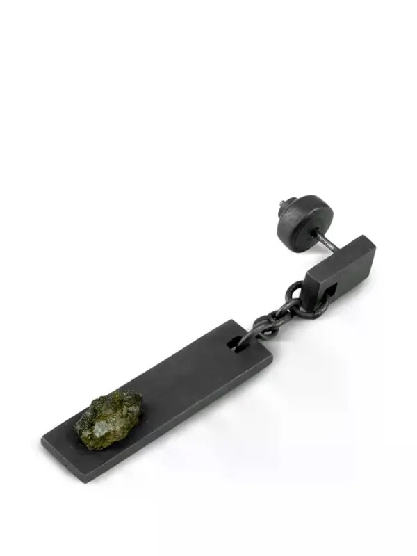 PARTS OF FOUR Plate Dangle Earring - Black