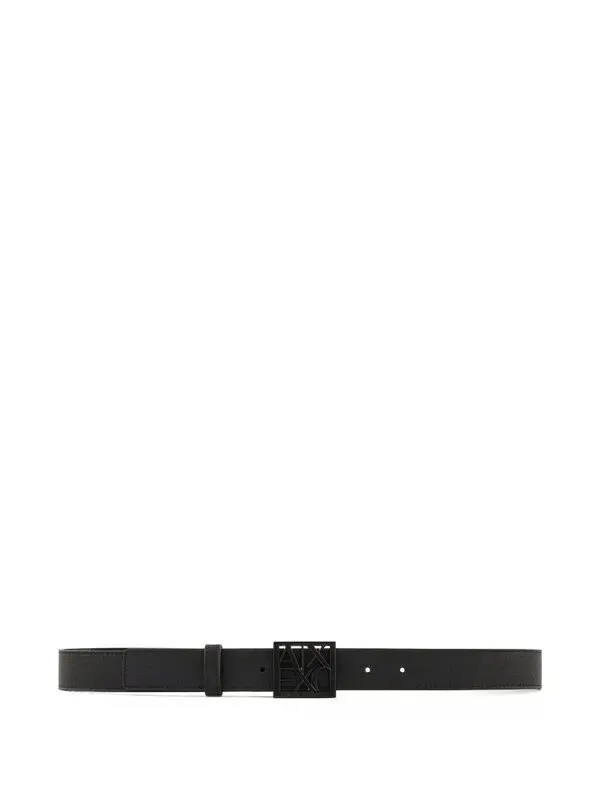 Armani Exchange Logo Buckle Belt - Black