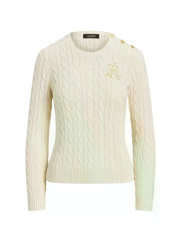 Ralph Lauren Cable-knit Buttoned Sweater