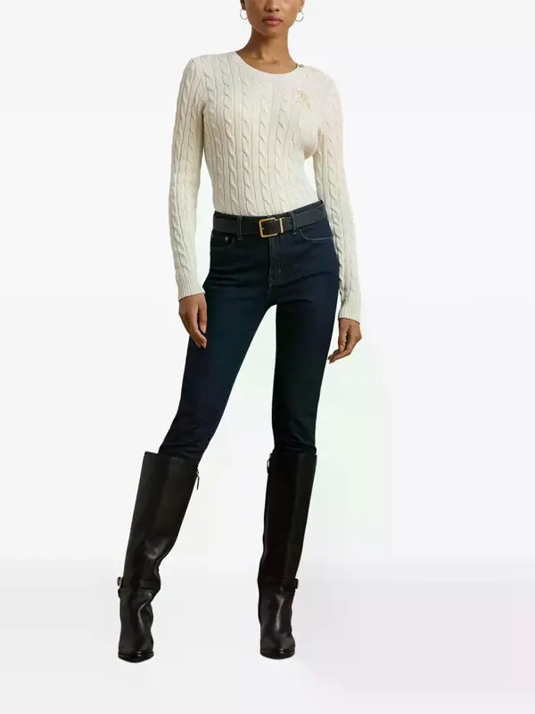 Ralph Lauren Cable-knit Buttoned Sweater