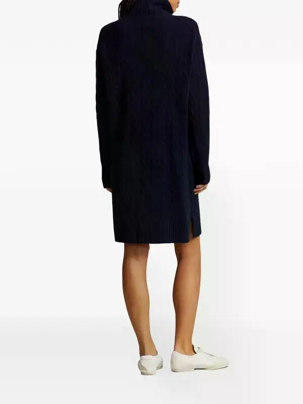 Polo Ralph Lauren Cable-knit Turtleneck Midi Dress - Blue