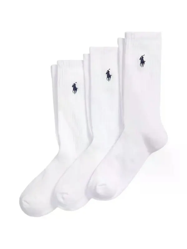 Polo Ralph Lauren Embroidered Logo Socks - White