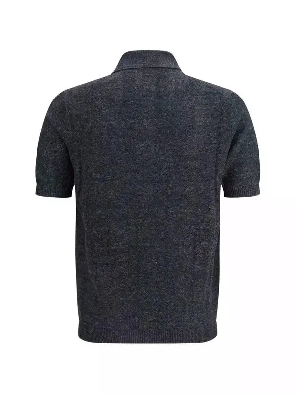 Brunello Cucinelli Button Short-sleeve Polo Shirt - Grey