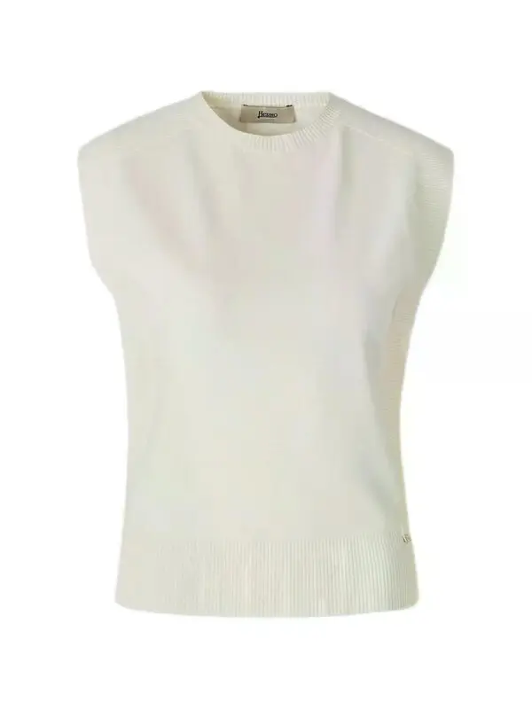 Herno Ribbed-trim Knit Vest - Neutrals