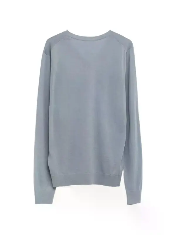 THE ROW V-neck Long Sleeve Sweater - Blue