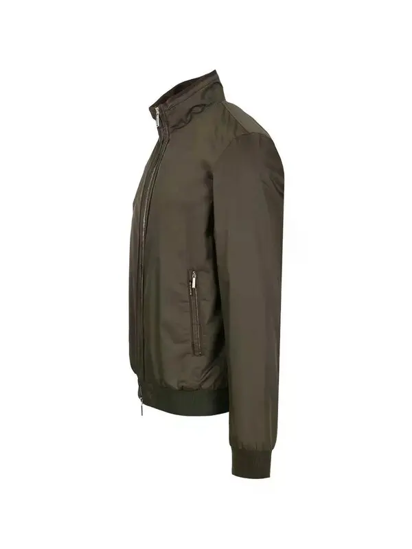 MOORER Zip-up Bomber Jacket - Brown