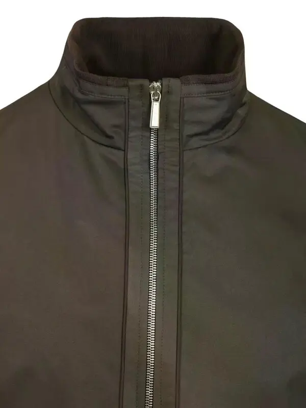 MOORER Zip-up Bomber Jacket - Brown