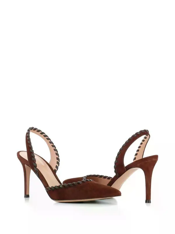 GIANVITO ROSSI Braided Suede Pumps