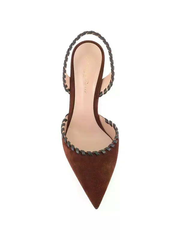 GIANVITO ROSSI Braided Suede Pumps