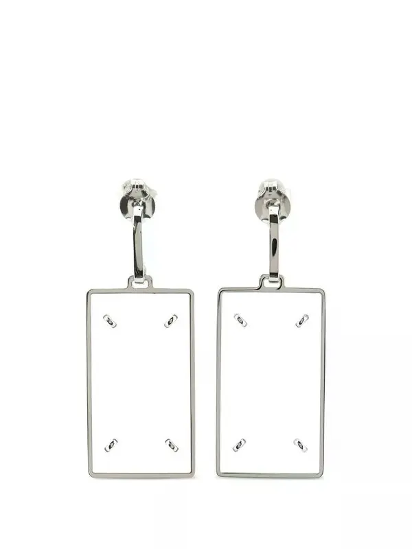 MAISON MARGIELA Four Stitches Pendant Earrings - Silver