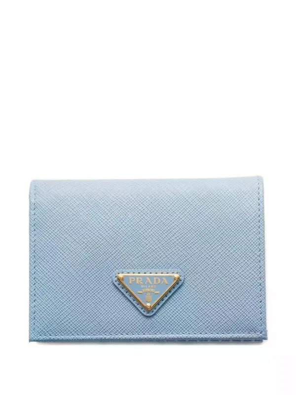 Prada Small Saffiano Leather Wallet - Blue