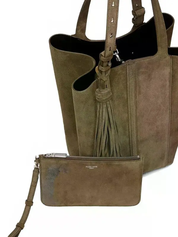 GOLDEN GOOSE Fringe Shoulder Bag - Brown