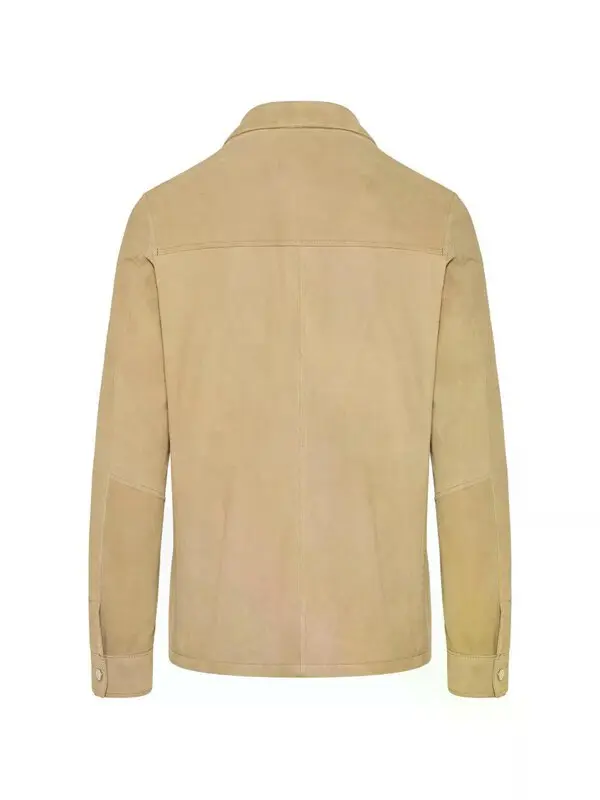 BARBA NAPOLI Button Suede Jacket
