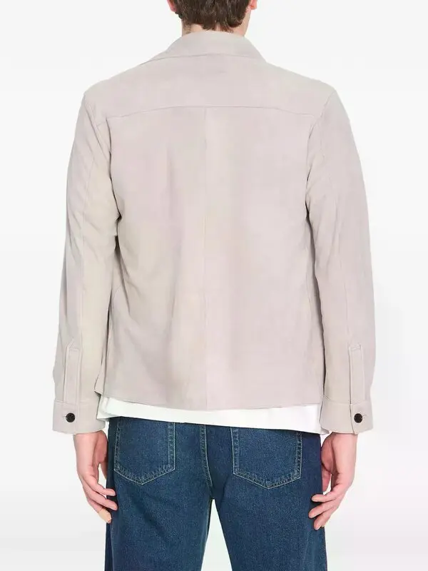 ARMA Suede Buttoned Overshirt - Neutrals