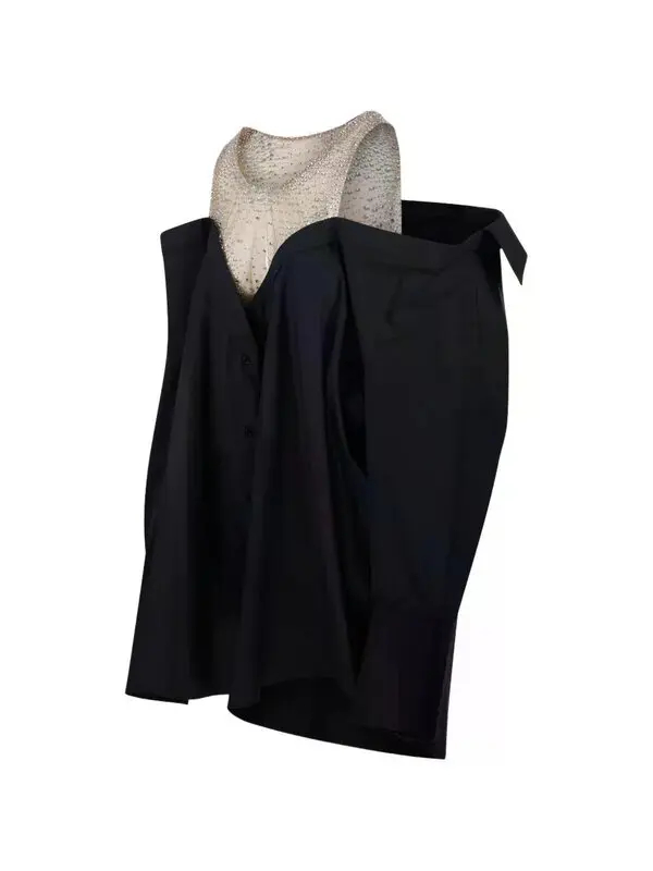 Giuseppe Di Morabito Crystal-embellished Off-shoulder Dress