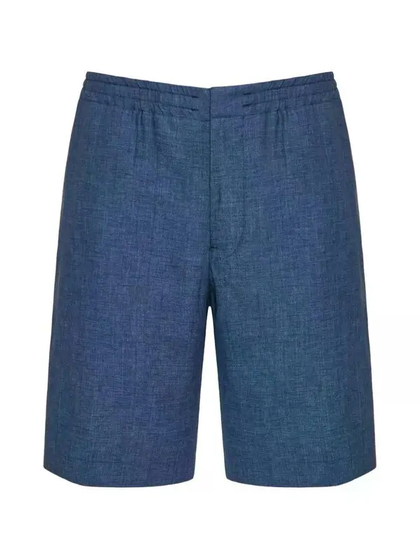 Zegna Elasticated Waistband Shorts - Blue