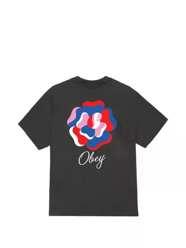 Obey Floral Print Crew Neck T-shirt