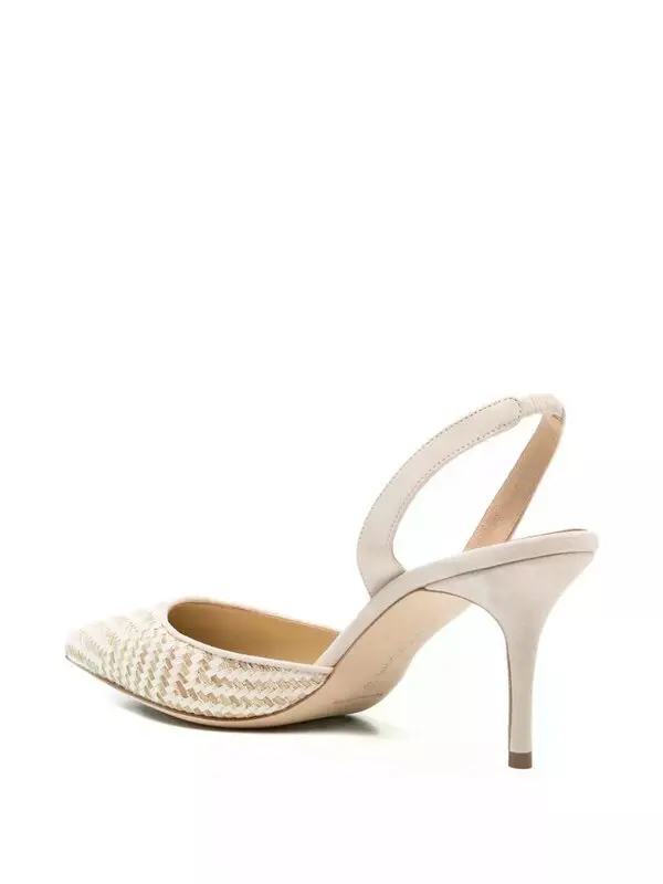 Manolo Blahnik Carolyne Slingback Pumps - Neutrals