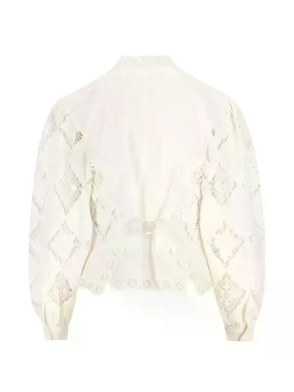 Isabel Marant Étoile Nina Ruffled V-neck Blouse - Neutrals