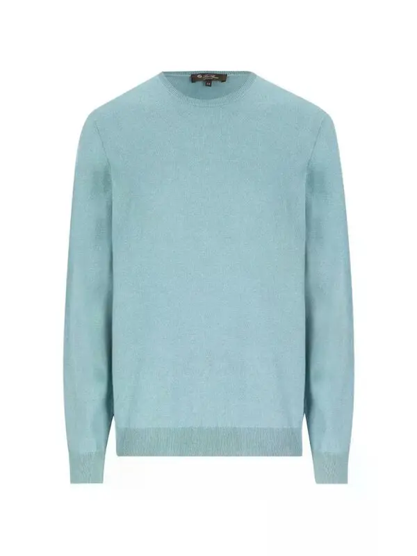 Loro Piana Sergio Ribbed Crew-neck Sweater - Blue