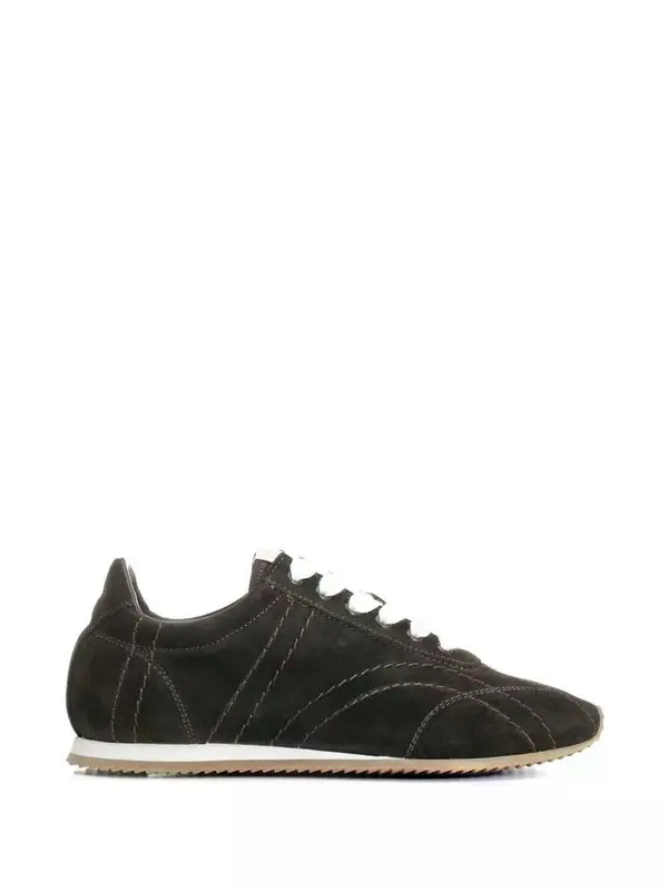 TOTEME Suede Lace-up Sneakers - Brown