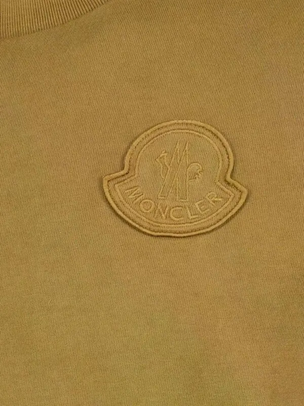 Moncler Logo-patch Cotton T-shirt - Brown