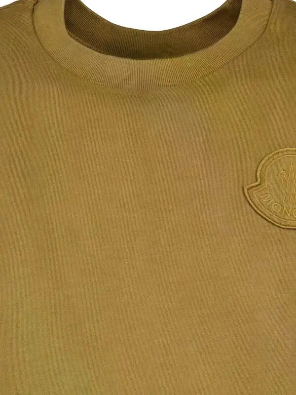 Moncler Logo-patch Cotton T-shirt - Brown