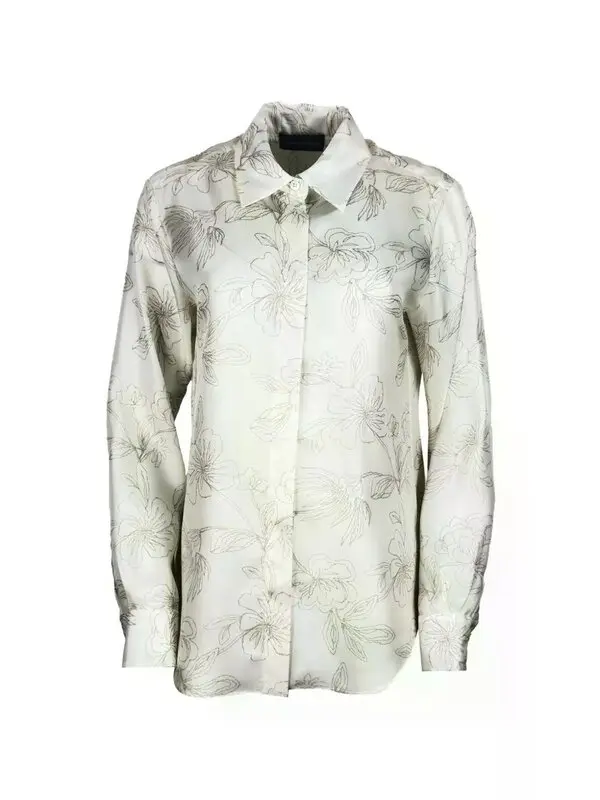 Lorena Antoniazzi Floral-motif Shirt - Neutrals